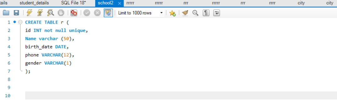 SQL Keys Query with Examples - Engineering Concepts