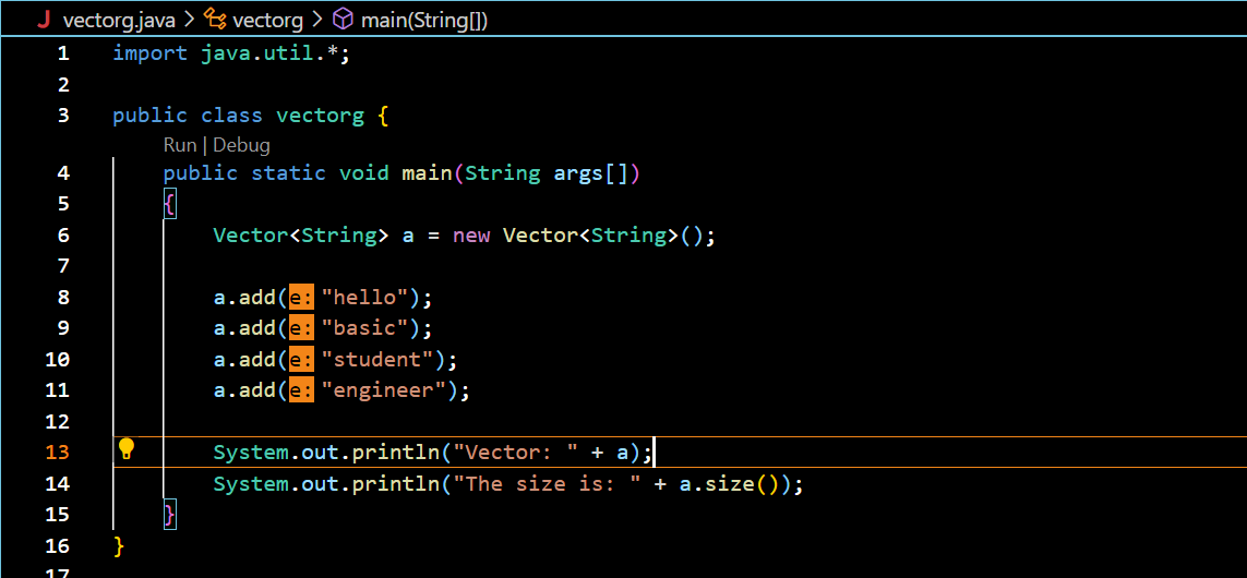 Vector in Java - Engineering Concepts